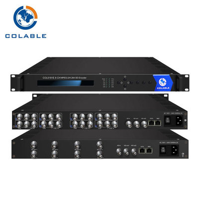 8 Channels AV To IP Video Encoder , MPEG - 2 MPEG - 4 H 264 Encoder COL5181E supplier