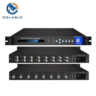 8 Channel ASI To IP Gateway , Digital CATV & IPTV 8 ASI To IP SPTS DVB Gateway supplier