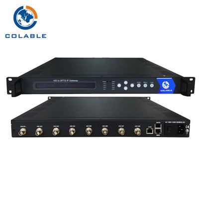 8 Channel ASI To IP Gateway , Digital CATV & IPTV 8 ASI To IP SPTS DVB Gateway supplier