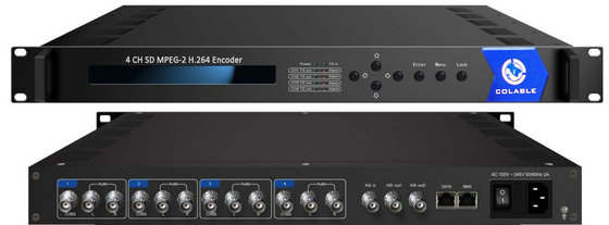 4 Channel SD Video Encoder MPEG 2 CVBS H 264 Encoder For DTV CATV  IPTV DSTV Headend COL5141E supplier
