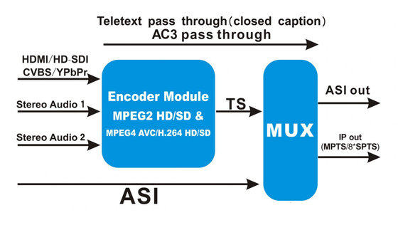 One Seg ISDB T Encoder With HDMI CVBS YPbPr SDI Input , MPEG2 / Mpeg4 Hd Decoder supplier