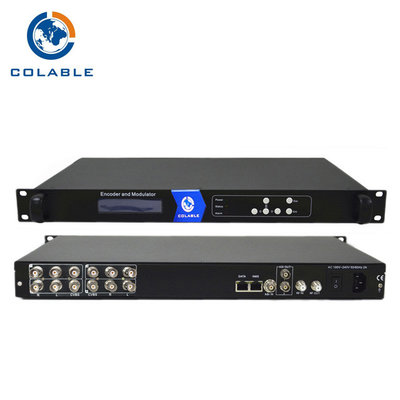 Digital TV SD Encoder Modulator With 8 Ch AV To ISDB T RF Encoder Modulator supplier