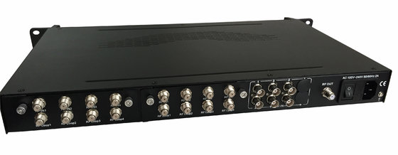 8 * DVBS DVBS2 + ASI QAM Tuner To RF Transmodulator With Scrambler Free Signal Input supplier
