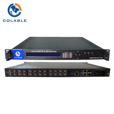 DTV Dvb To Iptv Gateway 12 * ASI Output , Digital TV  IP To ASI Converter Gateway supplier