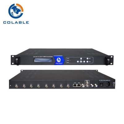 8 Port To 4 RF CVBS To DVB-C Encoder Modulator , Digital TV Video Encoder Modulator supplier