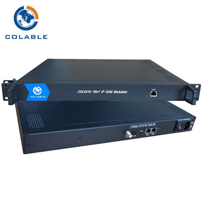 Digital TV 16 In 1 Edge IP QAM Modulator With Mux & Scr For Annex A B C COL5416 supplier
