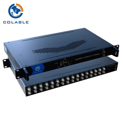 16ch DVB-S2 DVB-T2 To SPTS DVB IP Gateway IPTV Hotel Solution Free To Air supplier