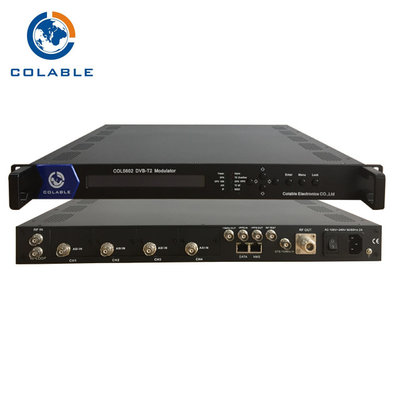 DTT System IP To RF Modulator 4 Ch ASI To RF DVB - T2 Modulator COL5602 supplier