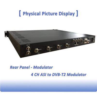 DTT System IP To RF Modulator 4 Ch ASI To RF DVB - T2 Modulator COL5602 supplier
