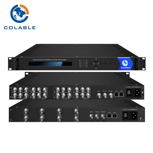 8 Channels AV To IP Video Encoder , MPEG - 2 MPEG - 4 H 264 Encoder COL5181E supplier