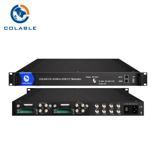 DVB S2 To QAM Tuner To RF Transmodulator DVB C RF Modulator Digital Headend Device supplier