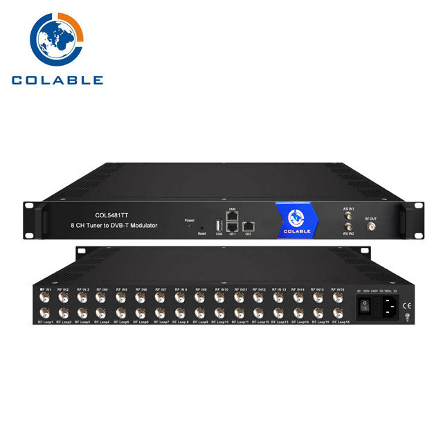 DSTV To DTT Tuner To RF Transmodulator  FTA 16 CH DVB S To DVB T Transmodulator supplier