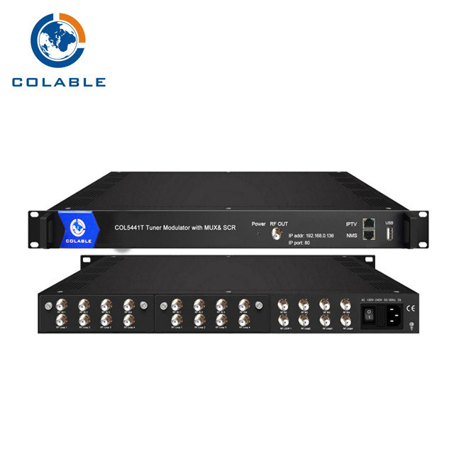 12 Channel Tuner Input QPSK Transmodulator Digital Headend , DVB S2 To DVB T Converter supplier