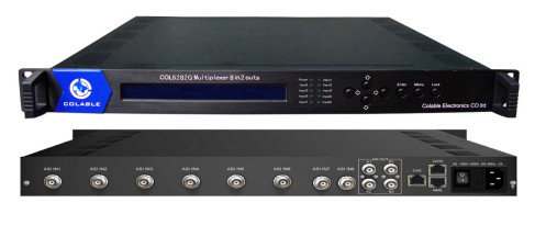 8 Channel ASI To IP Video Multiplexer For Digital TV Headend Equipment supplier
