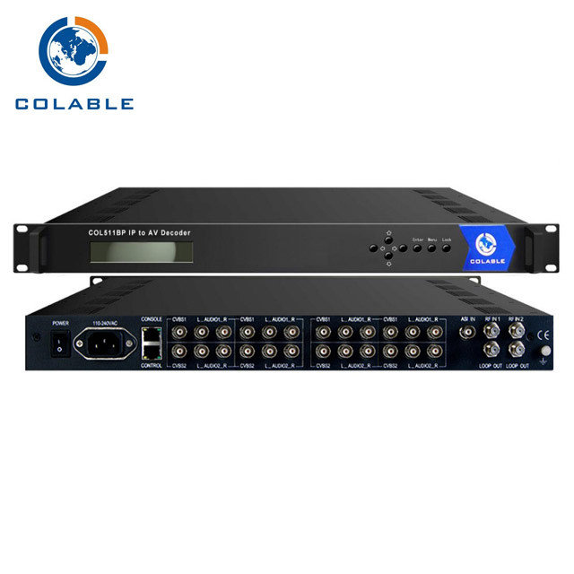 IP to AV Integrated Receiver Decoder IP to AV 8 Channels AV MPEG 2 MPEG4 Decoder supplier