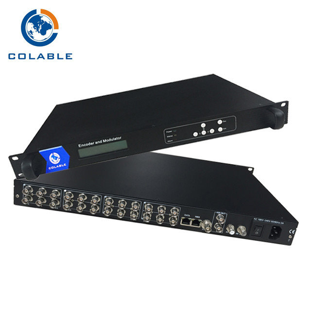 Digital TV SD Encoder Modulator With 8 Ch AV To ISDB T RF Encoder Modulator supplier
