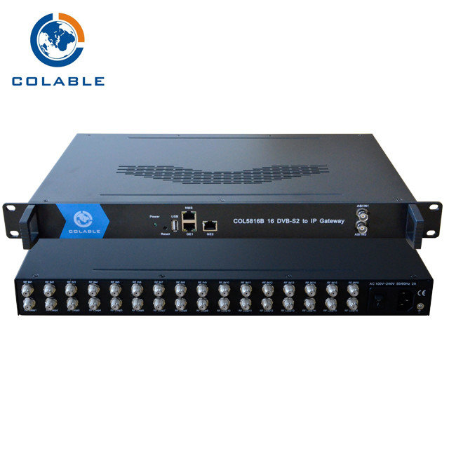 16 Channel Free To Air DVB S2 To IP Converter , Dvb T To Ip Gateway For DTV System supplier