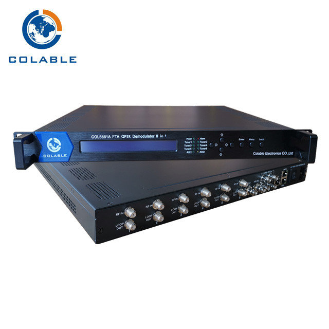 FTA Digital Satellite Receiver Decoder 6 DVB - S2 ASI Mux To IP Demodulator COL5881A supplier