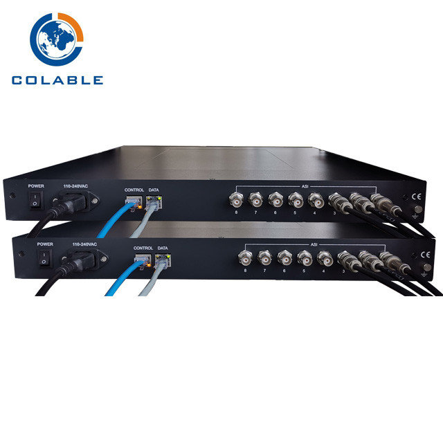 DVB ASI To IP Gatewaty 8 CH ASI To IP Multiplexer Digital Broadcast System COL5781M supplier