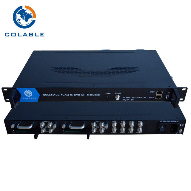 IRD 8 DVB - S DVB - S2 To DVB - T Transmodulator Supporting CAM / CI Card COL5441CE supplier