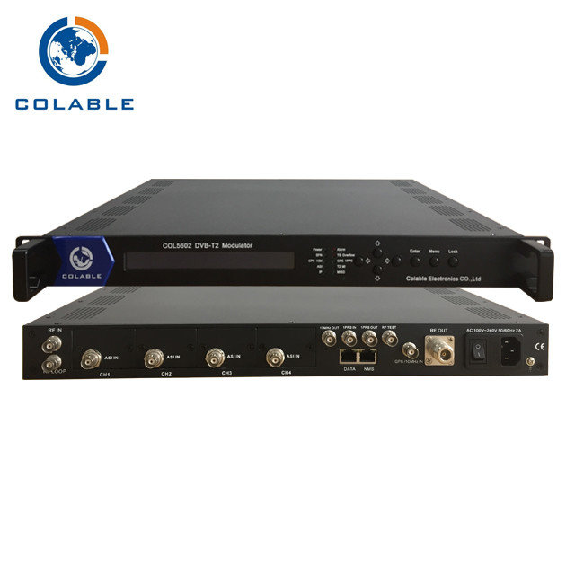 DTT System IP To RF Modulator 4 Ch ASI To RF DVB - T2 Modulator COL5602 supplier