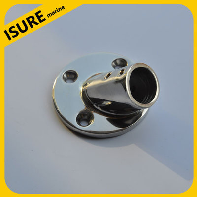 Stainless Boat Rail round base 30 degree