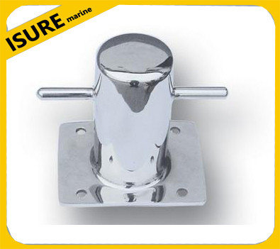 316 Polished Stainless Steel cleat Bollards with baseplate,marine hardware