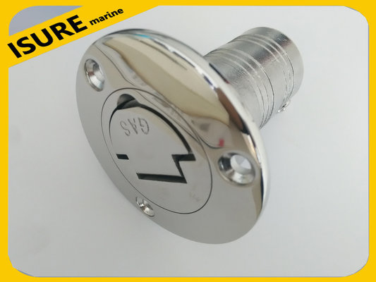 Boat Deck Fill / Filler Keyless Cap -1 1/2"- Gas Marine Stainless Steel