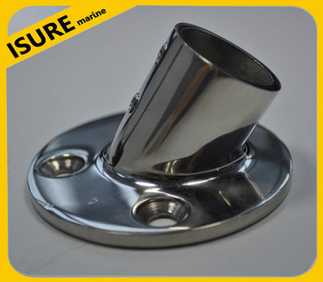 Boat Hand Rail Fitting,60 Degree Round Base,Marine Stainless Steel