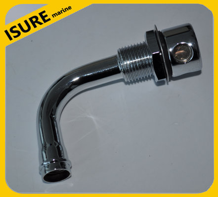 Gas Fuel Tank Vent Chrome Plated Brass Hose,90 degree