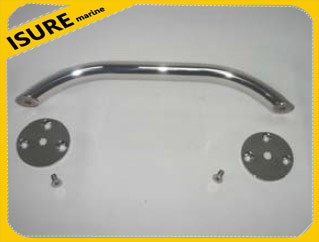 Boat Handrail / Grab Rail Handle  Flange Base - Marine Stainless Steel