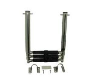 Stainless Steel 3 Steps Under Platform Boat Boarding Telescoping Ladder