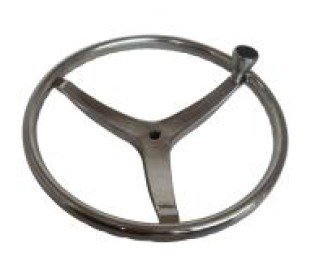 STAINLESS STEEL SPORTWHEELW/FINGER GRIPS& CONTROL KNOB 3-spoke