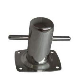 316 Polished Stainless Steel Bollard With Baseplate