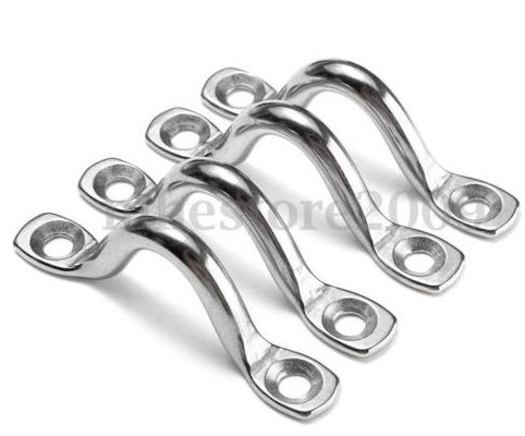 Stainless Steel Top Pad Wire Eye Straps Loop Boat Plate Staple Ring
