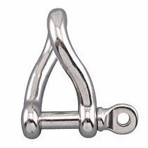 STAINLESS STEEL 316 TWIST SHACKLE  WITH SCREW PIN ISURE MARINE