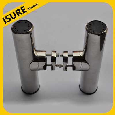 Stainless Clamp On Fishing Rod Holder For Rails 7/8" to 1" Rail Mount