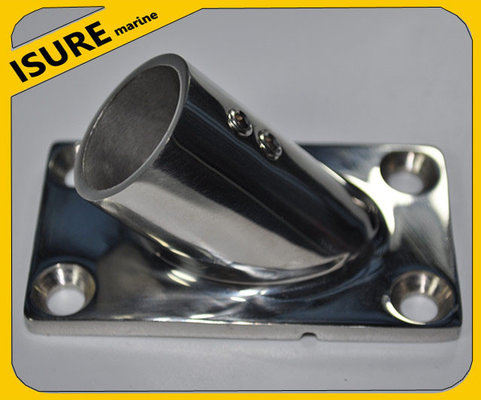 Boat Hand Rail Fitting-30 Degree Rectangular Base-Marine Stainless Steel