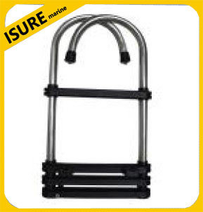 4 STEP STAINLESS STEEL GUNWALE HOOK LADDER