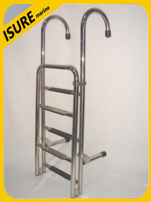 HEAVY DUTY STAINLESS STEEL REMOVABLE TELESCOPING BOARDING LADDER