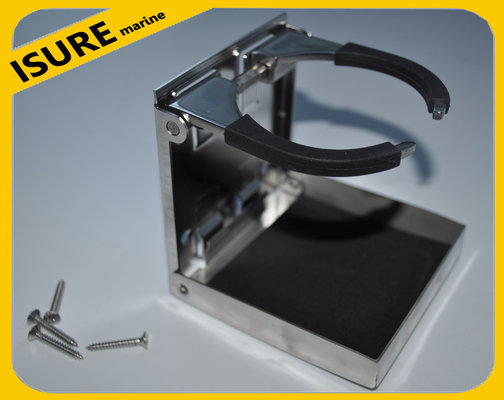 STAINLESS STEEL ADJUSTABLE FOLDING DRINK HOLDERS MARINE/BOAT/CARAVAN/car
