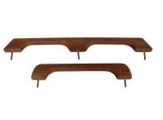 Teak handrail marine hardware
