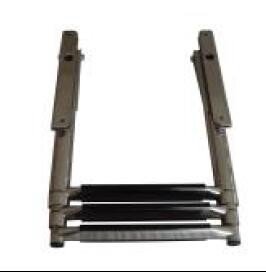New 3-Step Under Platform Boat Boarding Ladder, Telescoping, Stainless Steel