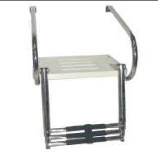 Stainless Rails 3 Step Boat Outboard Swim Platform Ladder Telescoping Ladder