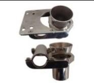 Marine Boat Flat Chair Gimbal Fishing Gimbals Chrome Over Brass