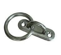 Pad eye oblong base with ring marine grade made from stainless steel