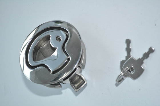 Boat Hatch Lift Handle-Turning Lock Latch-Locking w/key - Marine Stainless Steel