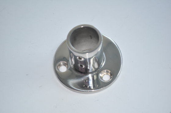 Boat Hand Rail Fitting-1"- 90 Degree Round Stanchion Base-Marine Stainless Steel