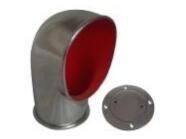 OVAL Vent W/ Deck Plate NEW STAINLESS STEEL