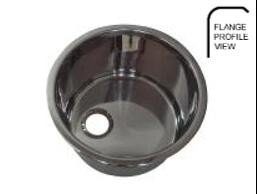 CAN ROUND STAINLESS STEEL SINK & PLUG  boat marine